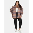 Terra & Sky Plus Size Plaid Shacket - women's Down - Walmart.com