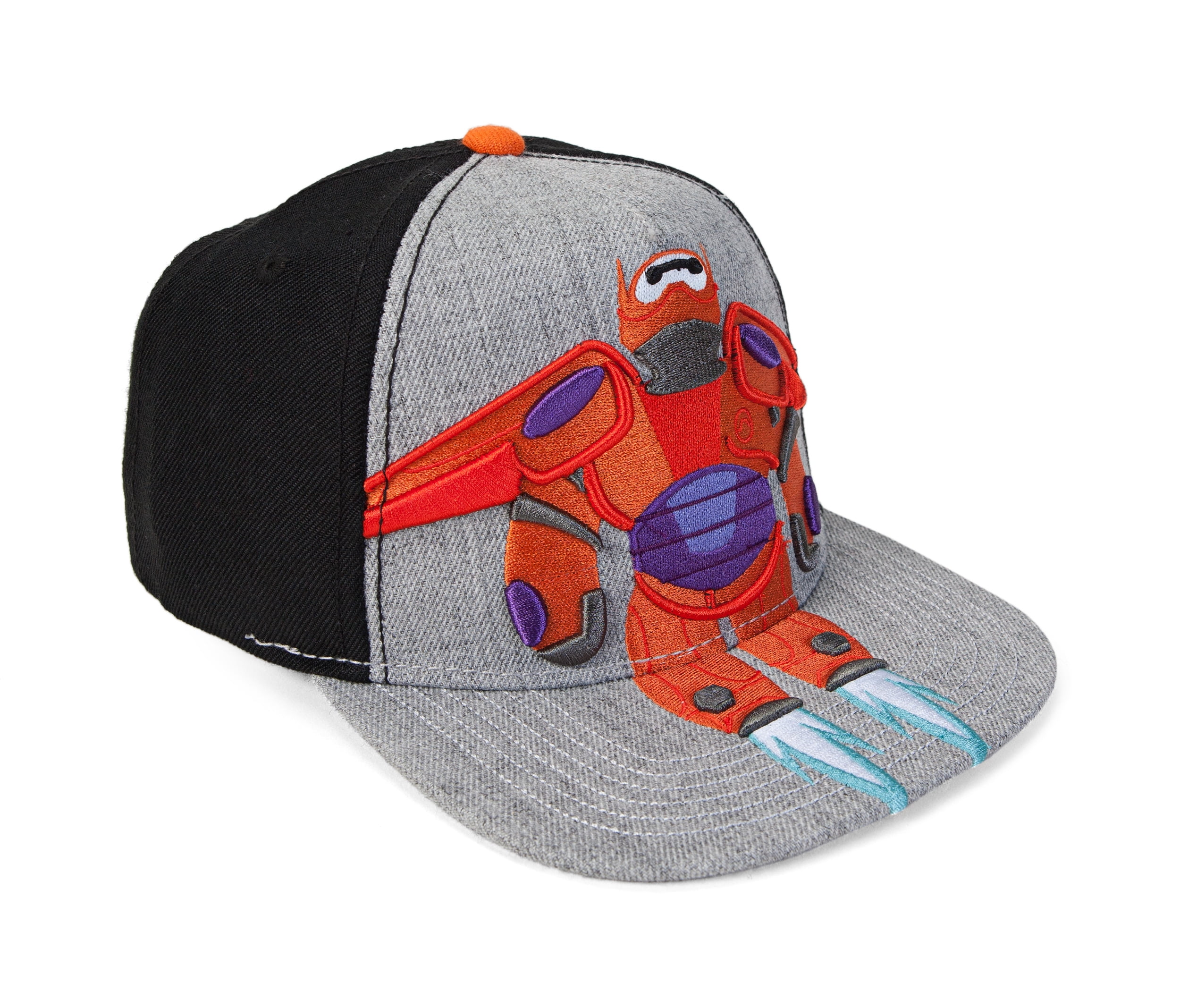 Big Hero 6 Embroidered Baymax Flying Boys Heather Snapback Baseball Cap ...