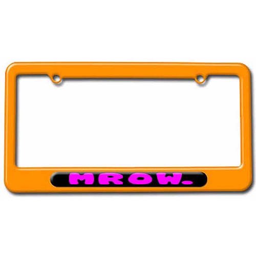 MROW, Cat Meow License Plate Tag Frame, Multiple Colors - Walmart.com