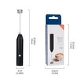 Electric Milk Frother Stainless Steel Coffee Foam Maker Rechargeable ...