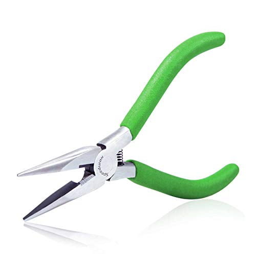 SPEEDWOX 5 Inches Long Nose Pliers with Cutter Chain Nose Pliers with ...