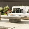 Modrest Morley Modern Concrete Stone Coffee Table, Dark Gray, Square ...