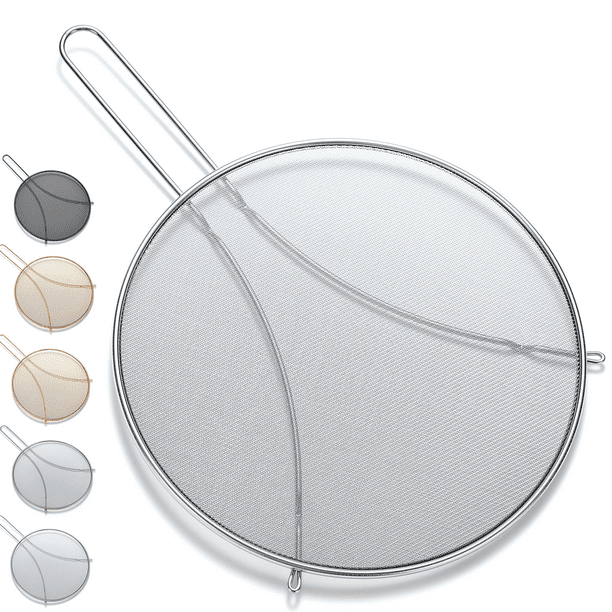 ReaNea Fine Mesh Splatter Screen, Stainless Steel Grease Splatter Guard ...