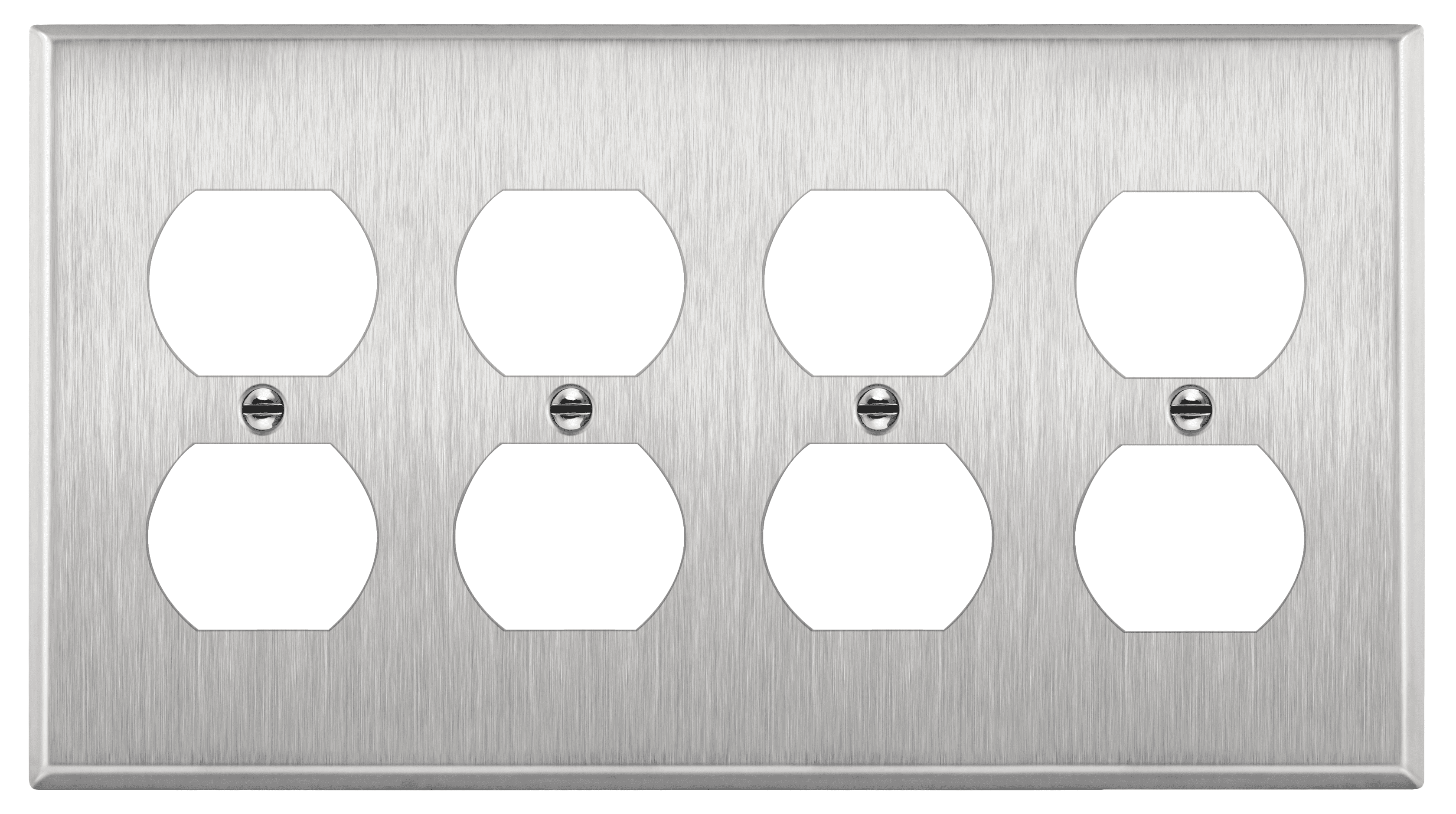 ENERLITES Duplex Receptacle Outlet Stainless Steel Wall Plate, Metal ...