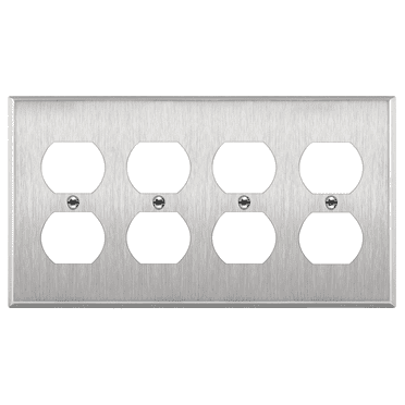 ENERLITES Decorator Switch or Outlet Metal Wall Plate, Stainless Steel ...