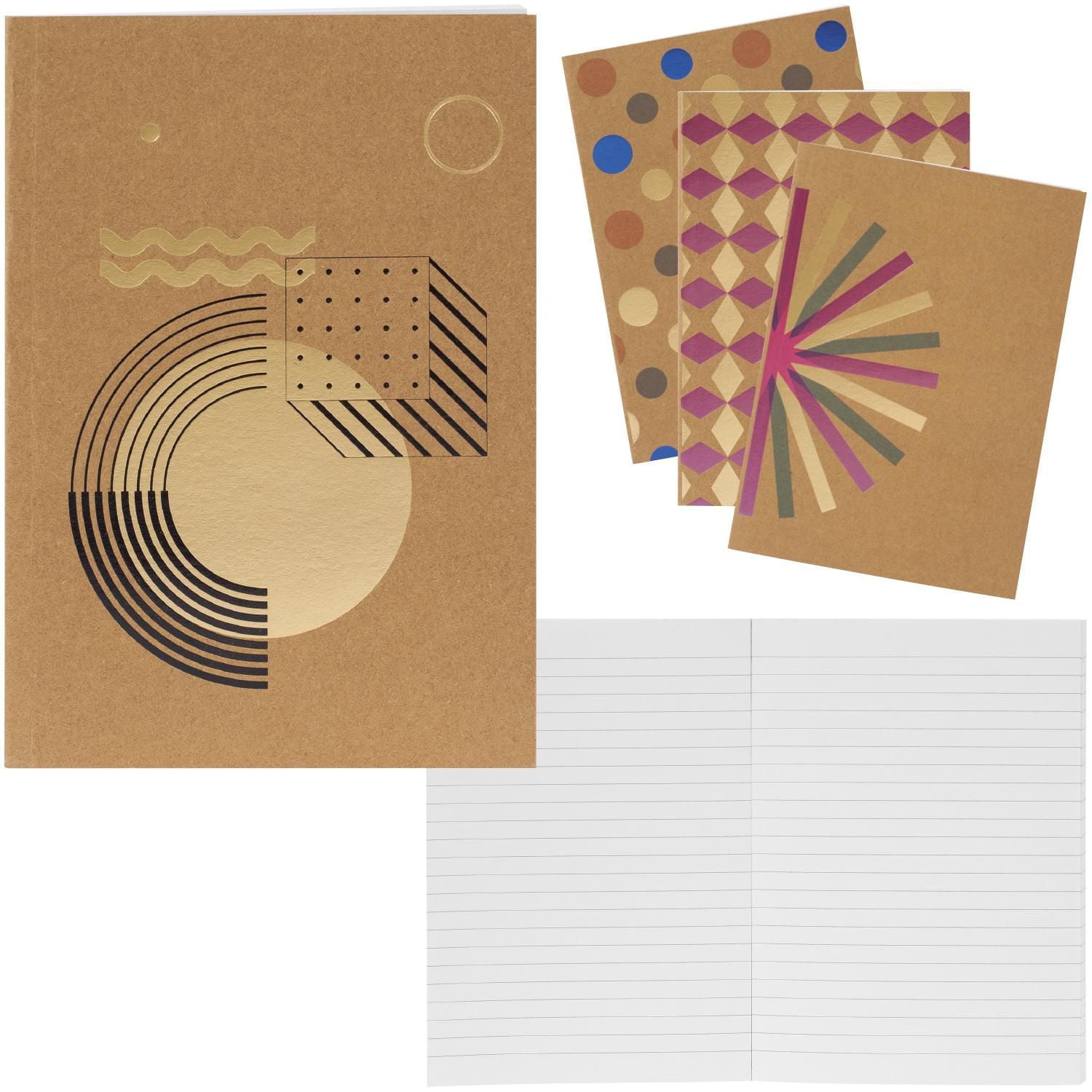 Click here for Merangue Kraft Notebook With Designs  3 Pack prices