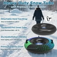 Snow Tube,48 Inch Big Heavy-Duty Inflatable Snow Sled with Premium ...