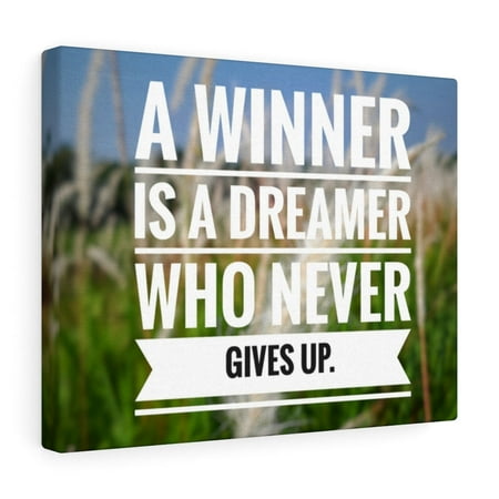 Inspirational Wall Art A Winner Is a Dreamer Motivational Print Ready ...