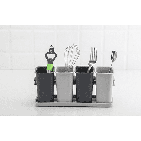 Flatware & Silverware Cutlery Holder Caddy Organizer for Countertop ...