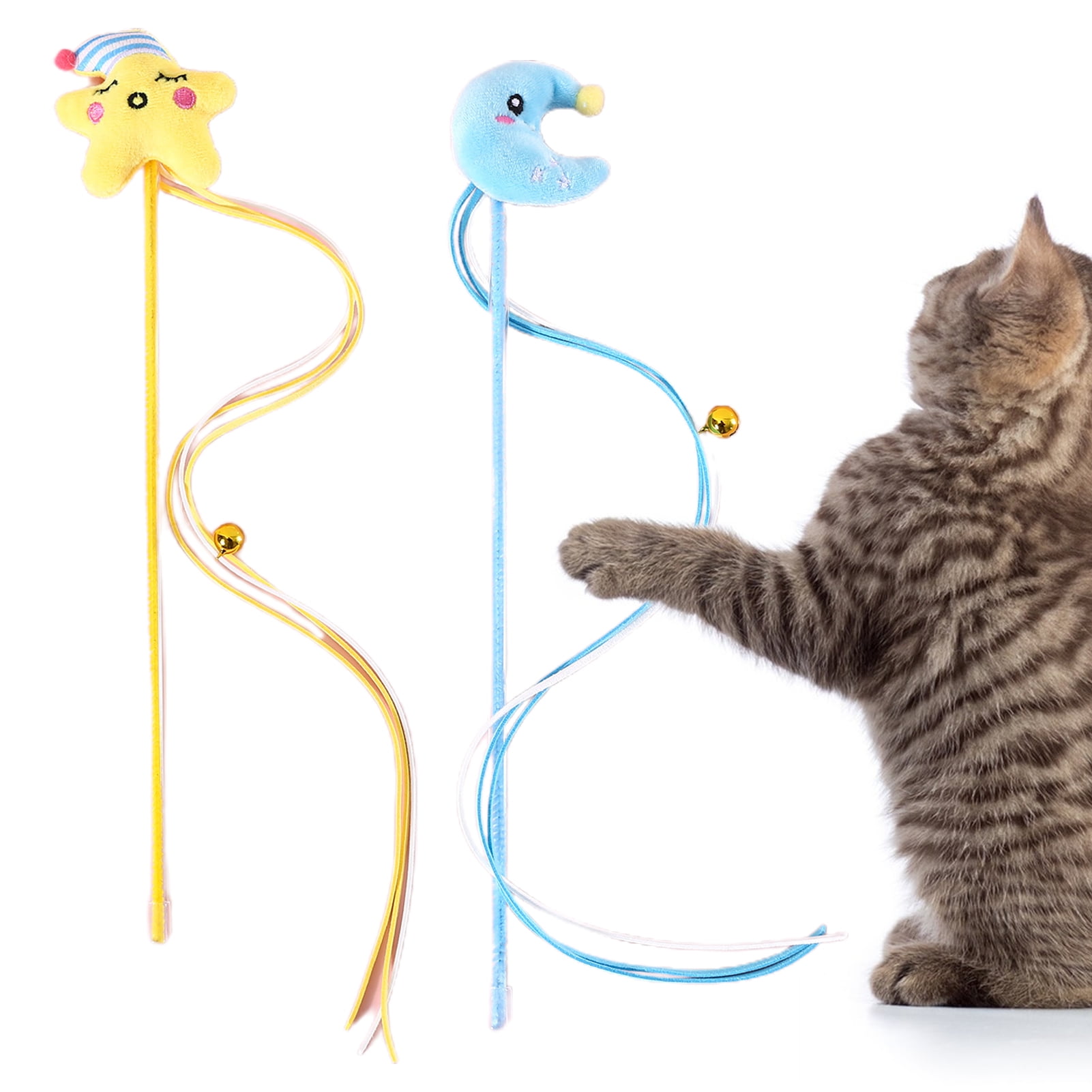 opvise Cat Teaser Toy Creative Scratch-resistant Crisp Bell Pet Cat ...