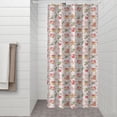 Basics Bathroom Shower Curtain, Water Resistant Fabric with Grommets ...
