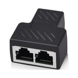 Rj45 1 Way To 2 Ways Splitter Connector Lan Network Ethernet Cable ...