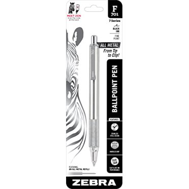 TUL BP3 Retractable Ballpoint Pens, Fine Writing Tip, 0.8mm, Silver ...