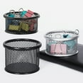 Circular Metal Paper Clip Dispenser Desk Paperclip Organiser Storage ...