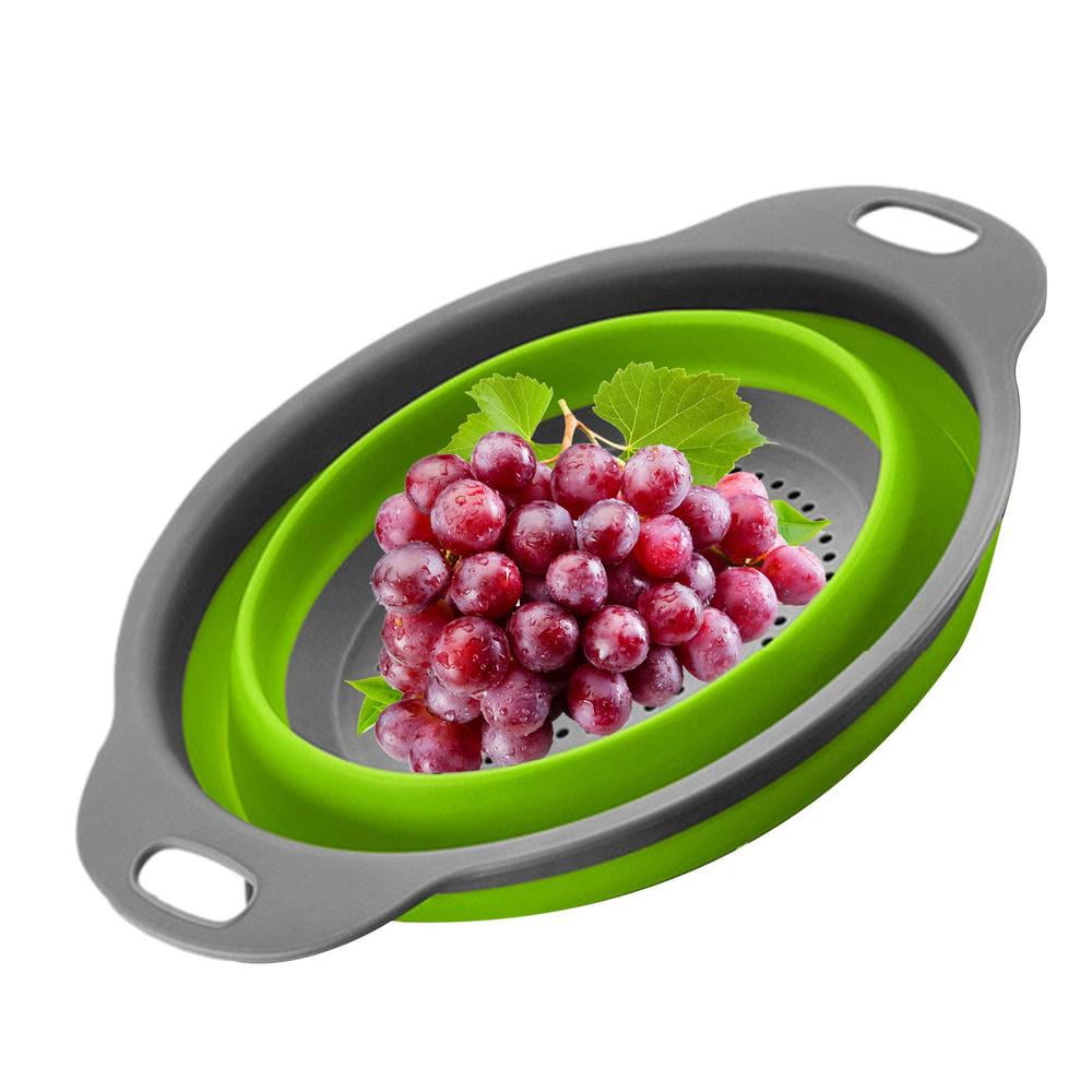 Tohuu Collapsible Strainer Safe Round Silicone Food Strainer with ...