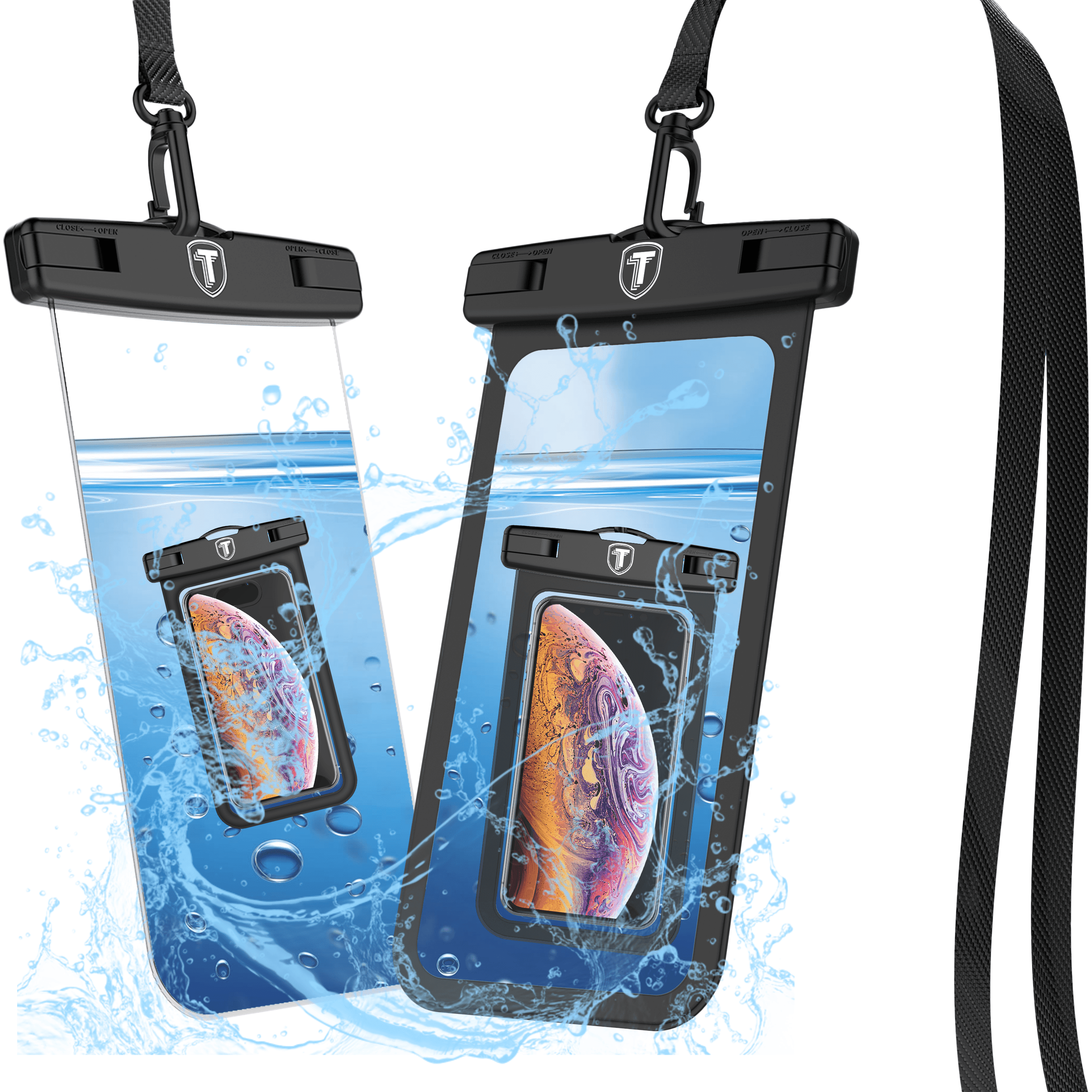 (2 Pack) Waterproof Case for Apple iPhone XR, XS, XS Max, X, SE, 5S, 8 ...