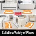 50*80cm Orange Slice Print Flannel Bath Mat, Non-Slip Citrus Doormat ...
