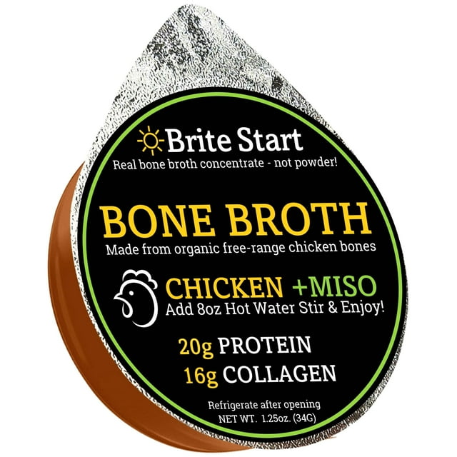 Brite Start Premium Keto Sipping Bone Broth - Chicken & Miso Single ...