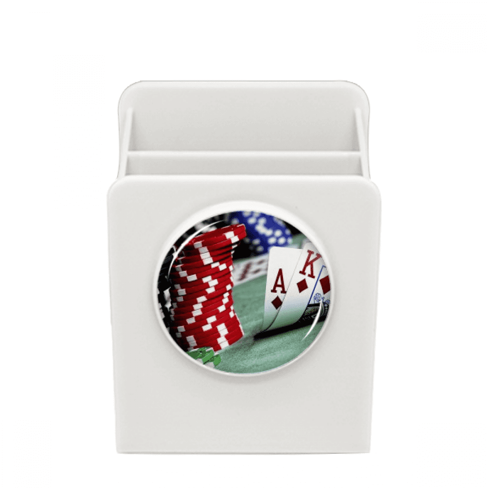 Scattered Poker Gambling Photo Chips Desk Pencil Holder Cup Pen ...