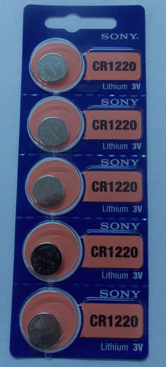 Sony Murata CR1220 3V Lithium Coin Battery - 100 Pack + FREE SHIPPING! - Walmart.com