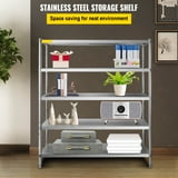 BENTISM Stainless Steel Shelving Adjustable Storage Shelf 5-Tier ...