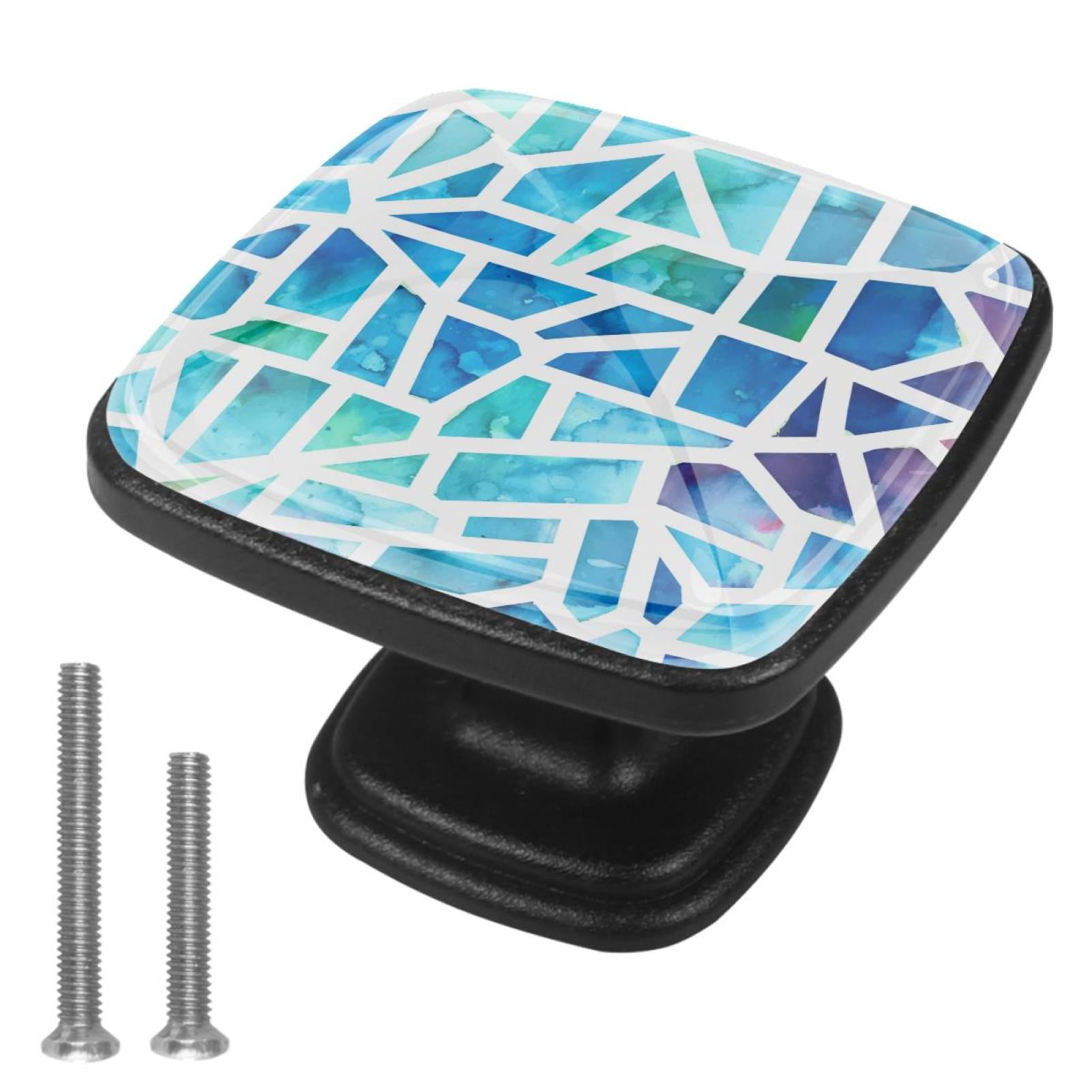 4 Pcs Cabinet Handle Drawer Pulls Triangle Mosaico Knobs with Screws ...