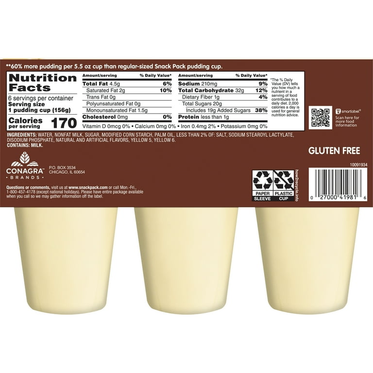 Vanilla Pudding Cups