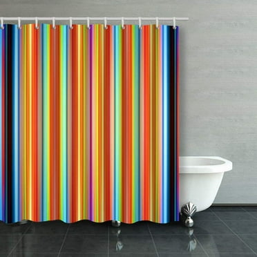 ARTJIA Modern Arrow Fletching Pattern Mustard Yellow Bathroom Shower ...