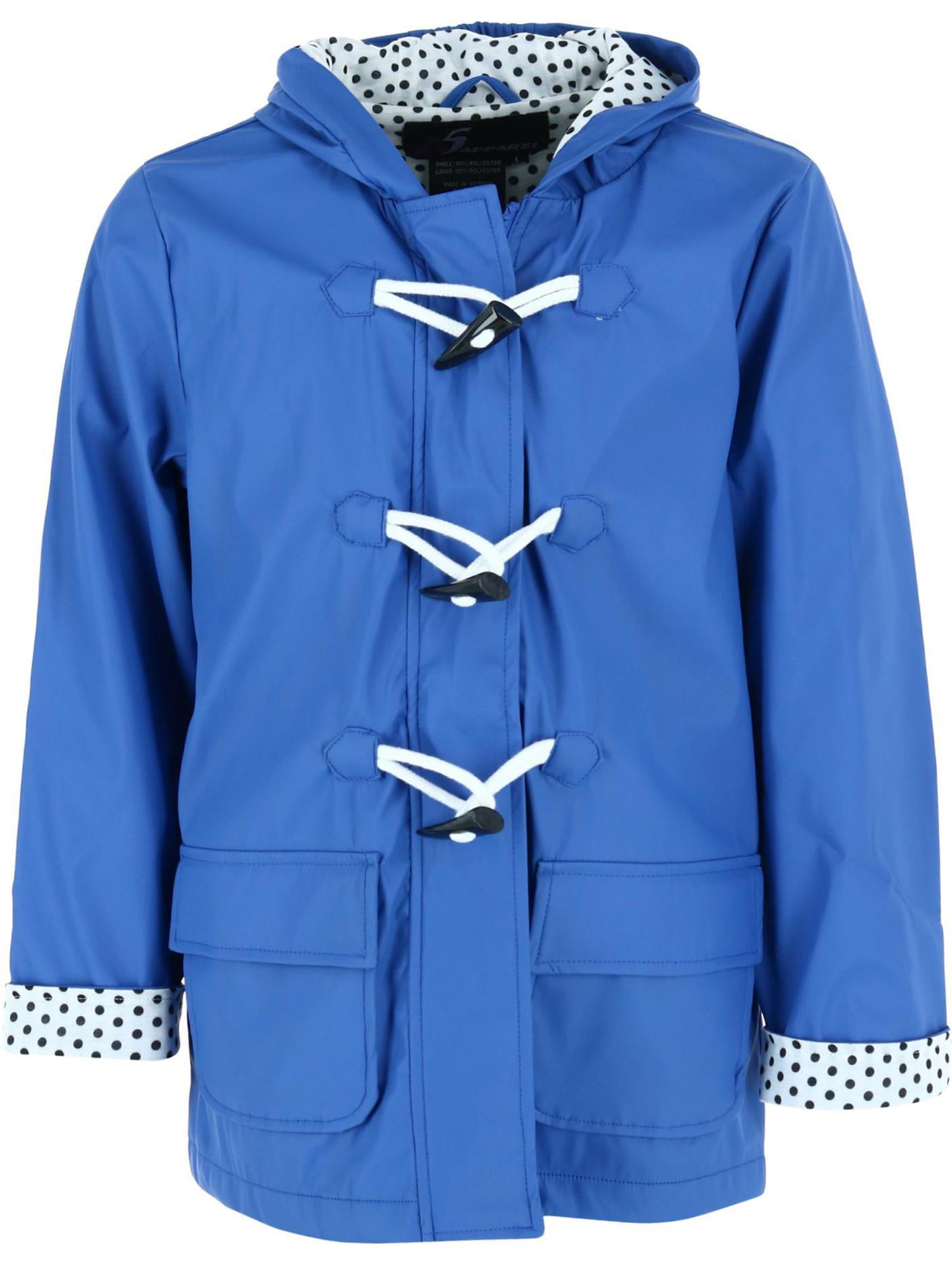 I5 Apparel Kid's Hooded Rain Slicker Jacket with Toggle - Walmart.com