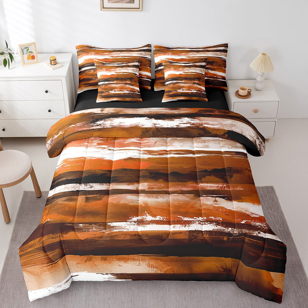 Click here for Yst Watercolor Ombre 7-Piece Comforter Set  Queen... prices