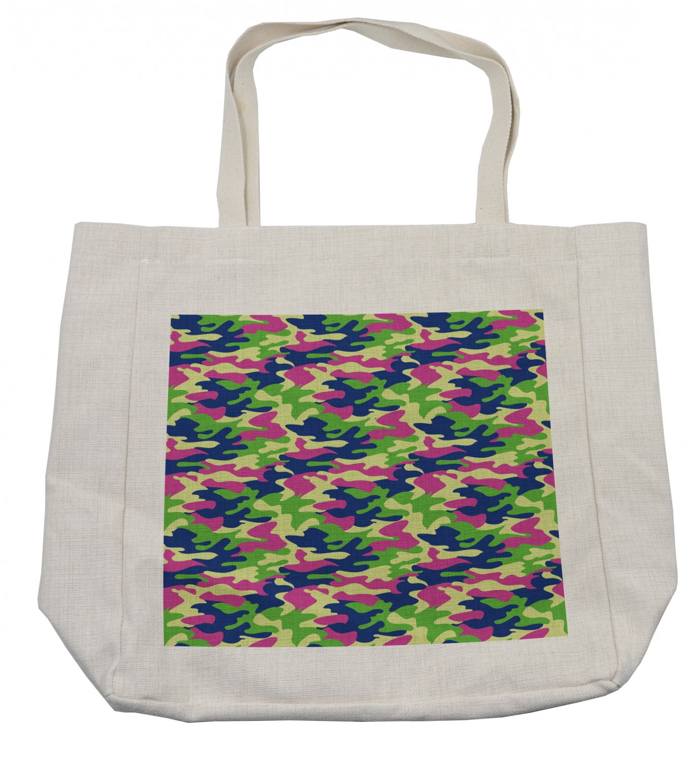 Abstract Shopping Bag, Camouflage Style Pattern with Vibrant Tones ...