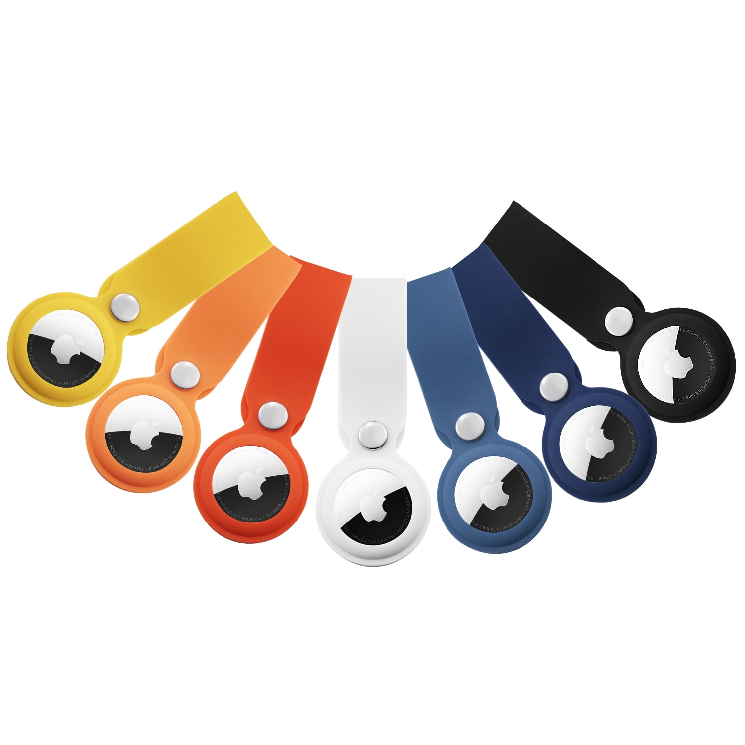 Shock Resistant AirTag Case, Flexible Strap with Multi-Function - Black ...