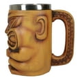 Large Exotic Tropical Hawaiian Luau Party Maori Faux Wooden Tiki Coffee ...