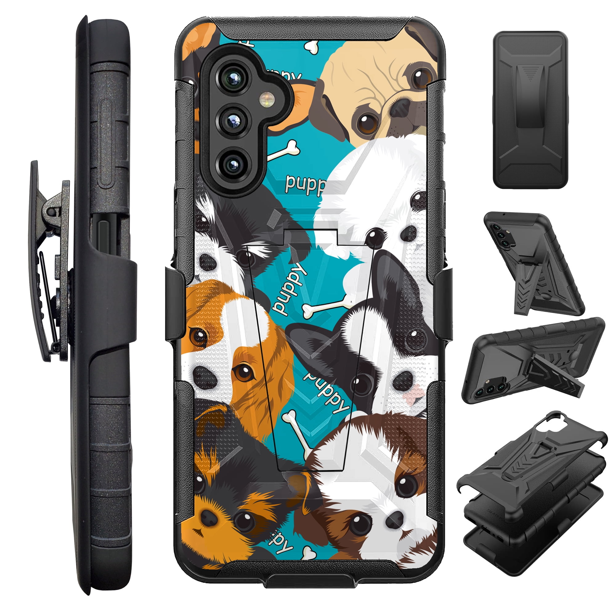 Compatible with Samsung Galaxy A14 5G; Hybrid Luxguard Holster Phone ...