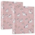 3 Ring Binder with Flattened Metal Clip 1.5" Round Rings Binder ...