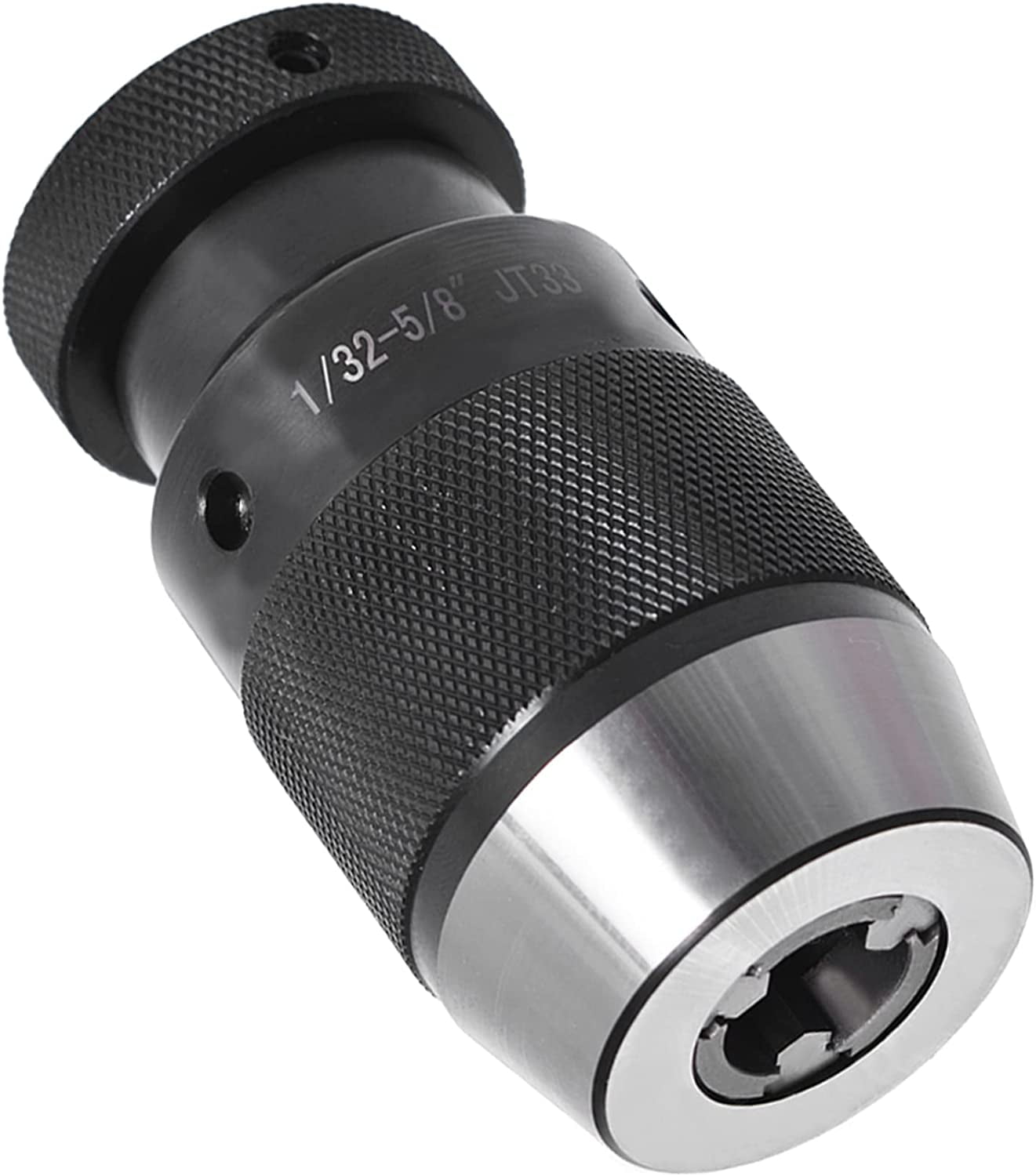 EPOTOOR 1/32-5/8 JT33 Keyless Heavy Duty Drill Chuck Taper Hole Self ...