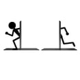 2Pcs Running Figure Metal Book Ends Anti Slip Heavy Duty Desktop Book ...