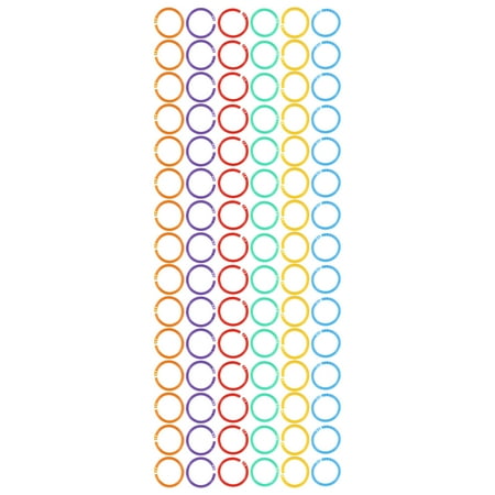 Plastic Book Rings, Loose Leaf Rings Flexible 6 Colors 27mm ID 90Pcs ...