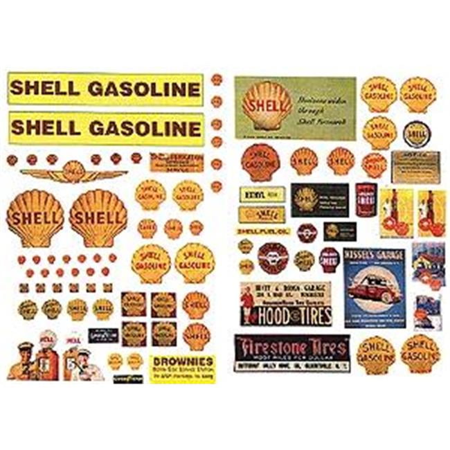 JL Innovative Design JLI488 1940-1950 Shell Vintage Gas Station Posters ...