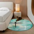 Dragonfly Round Rug 3.3ft Washable Circle Entryway Rugs Non Slip Modern ...