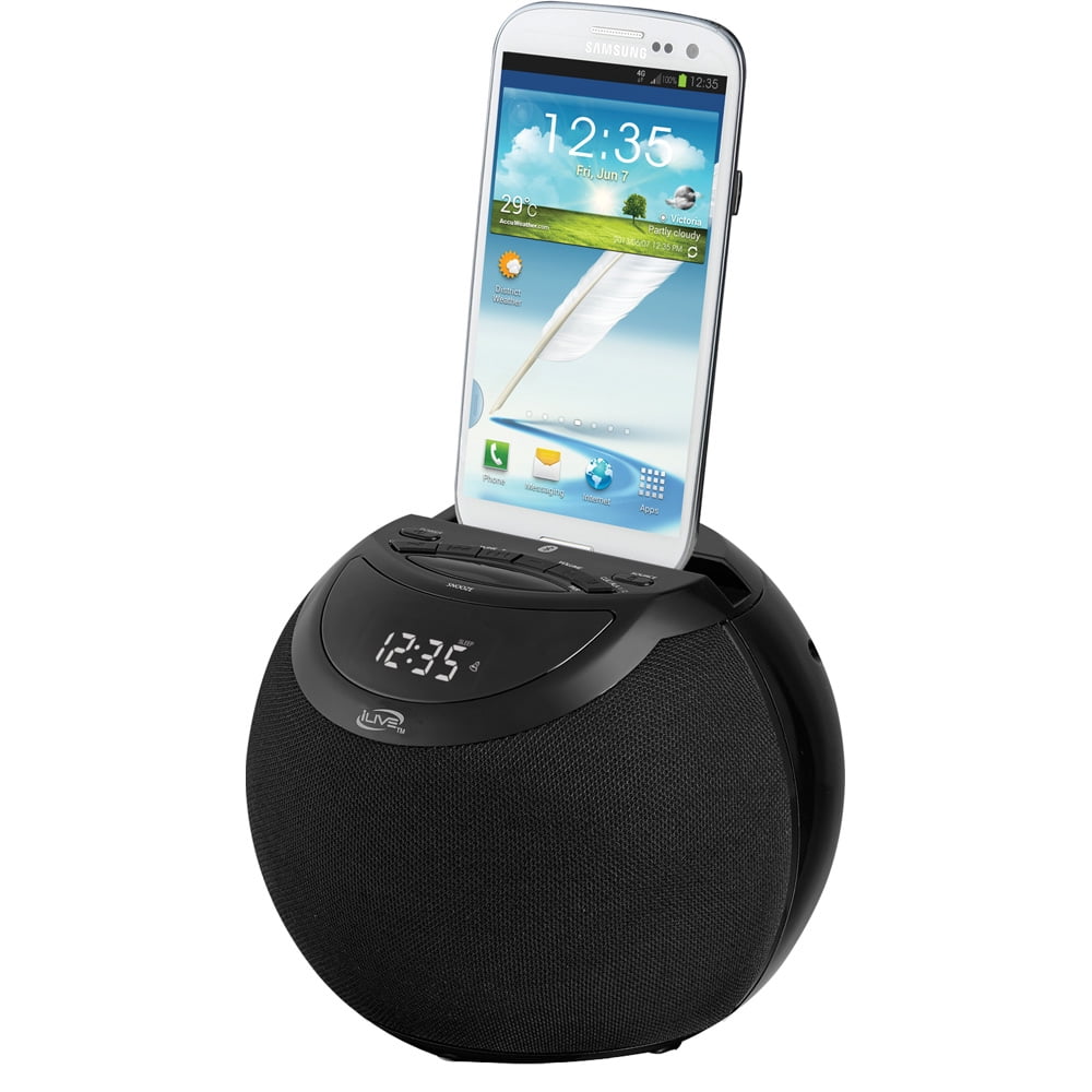 ILive Bluetooth Wireless Speaker Dual Alarm Clock Radio with Built-In ...