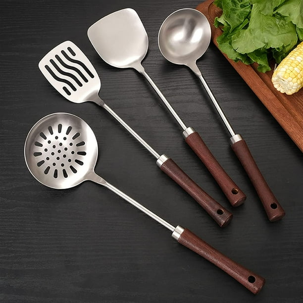 Cooking Tool Sets 304 Stainless Steel Wok Spatula Kitchen Slotted ...