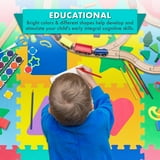 ProSource, Kids Foam Puzzle Floor Play Mat, Shapes & Colors, 36 sq ft ...