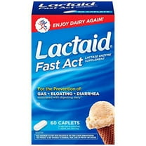 Lactaid Fast Act Lactose Intolerance Caplets, 96 Travel Packs of 1-ct ...
