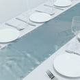 BalsaCircle 12" x 108" Satin Table Top Runner Wedding Linens Dusty Blue ...