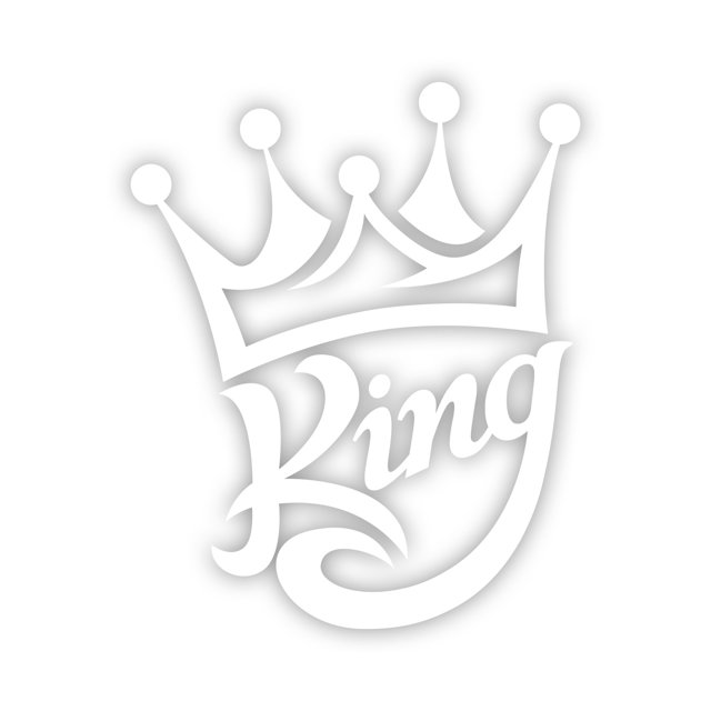 Simple Royal King with Crown Sticker Decal Die Cut - Self Adhesive ...