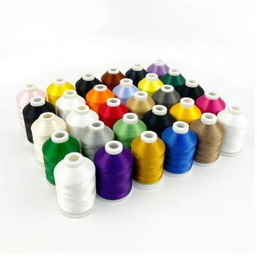 New brothread - Professional Large 64 Spools 1000M Polyester Embroidery ...