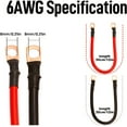"Eurobike 12-Inch Battery Cable Set, 6 AWG, 3/8"" Lugs, Black & Red ...