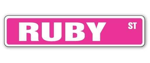 RUBY Street Sign Childrens Name Room Sign | Indoor/Outdoor | 24" Wide ...