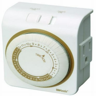 GE 24-Hour Heavy Duty Indoor Plug-In Mechanical Timer, 1 Grounded ...